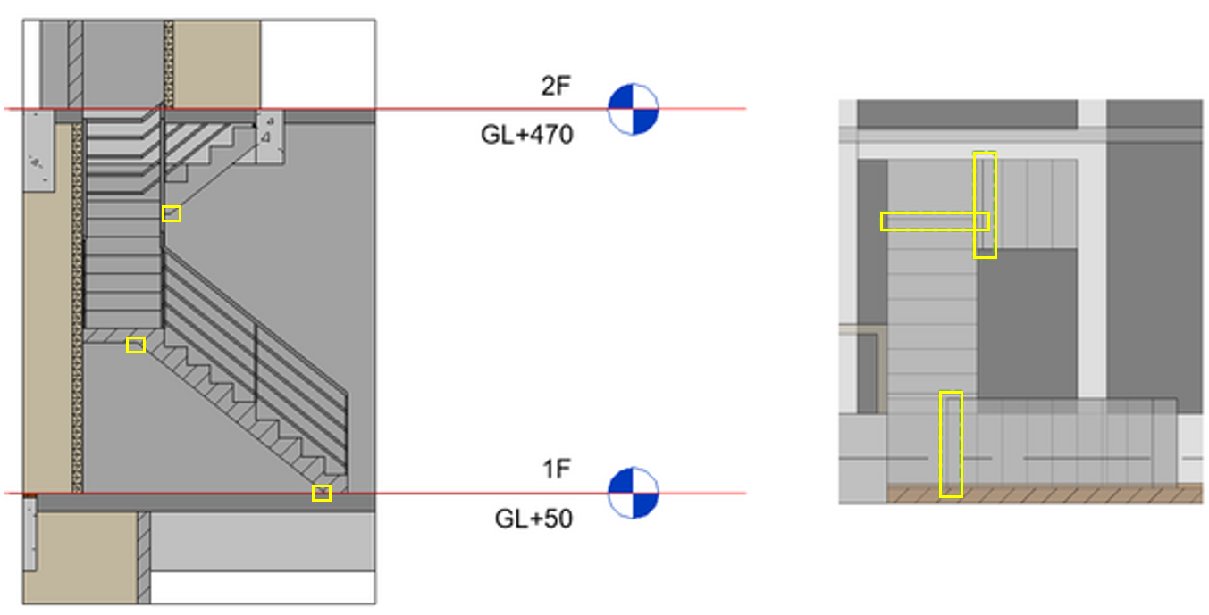 Solved: How to set stairs line in RCP View (Up View Direction) Plan ...