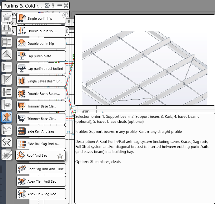 Solved: How to add sag rod on roof purlin - Autodesk Community