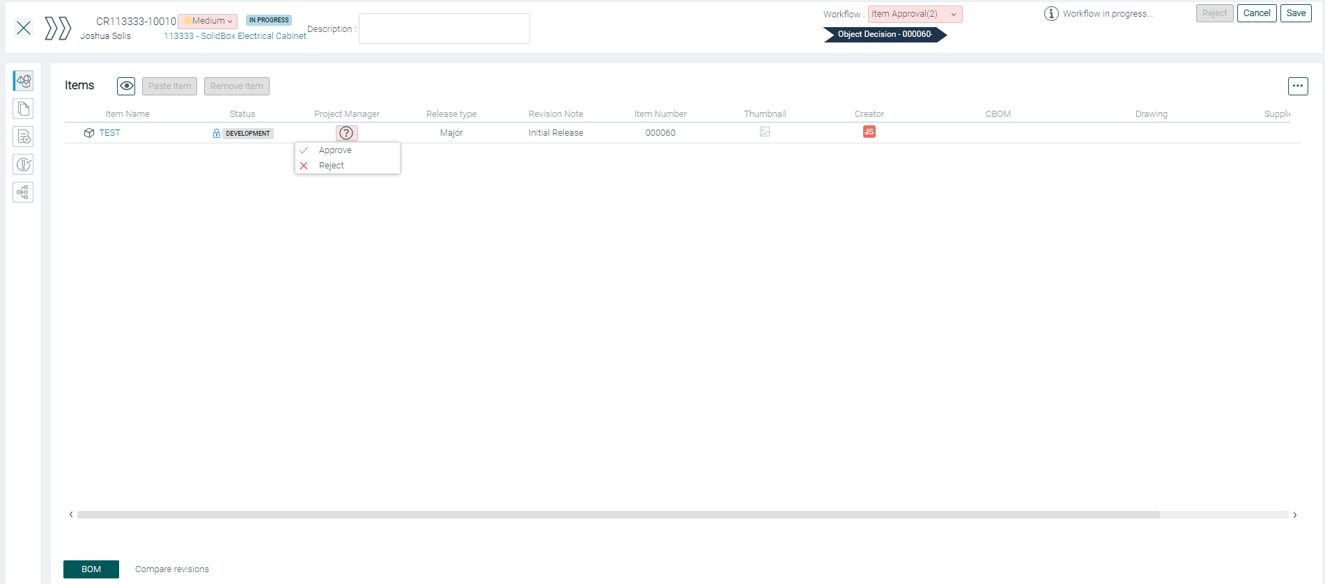 Change Request Object Decisions - Autodesk Community