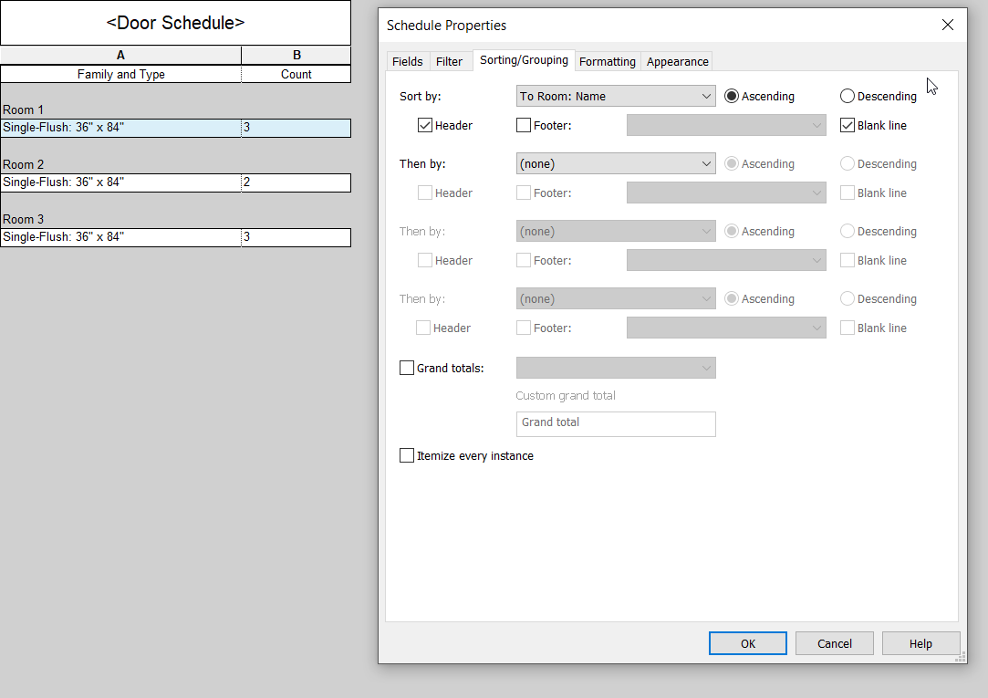 Solved: DOOR SCHEDULE , HOW TO AVOID "VARIES" TEXT - Autodesk Community