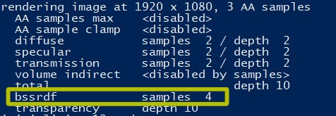 Solved: Setting Kick bssrdf samples - Autodesk Community
