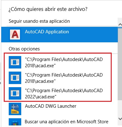 AutoCAD 2022 - How can I remove the "open as" options from previous ...