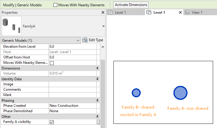 1. More nested family visibility options, 2. Link Parameters of shared nested Families to the ...