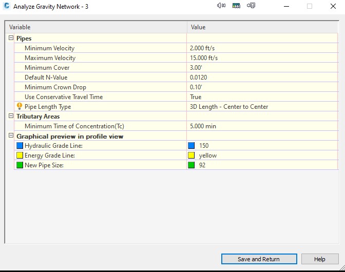 Analyze Gravity Network - Grate Open Area Mapping - Autodesk Community
