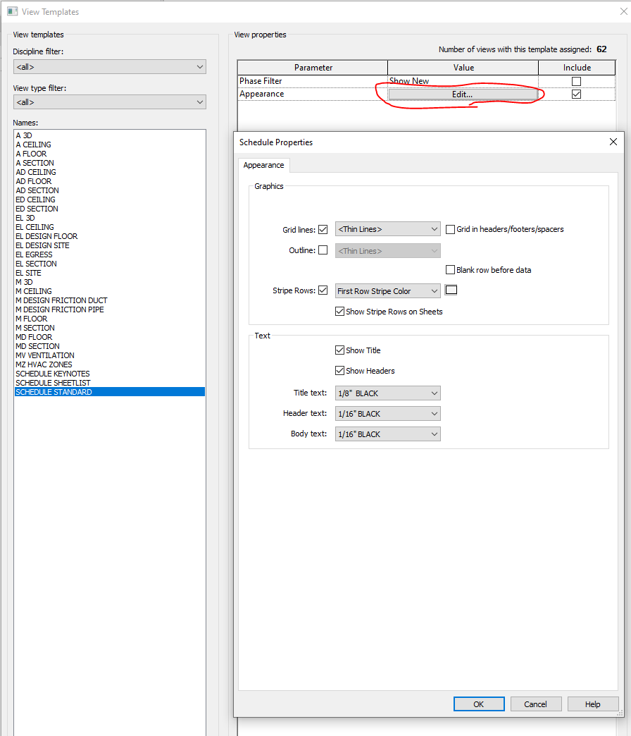 Rename standard schedules - Autodesk Community