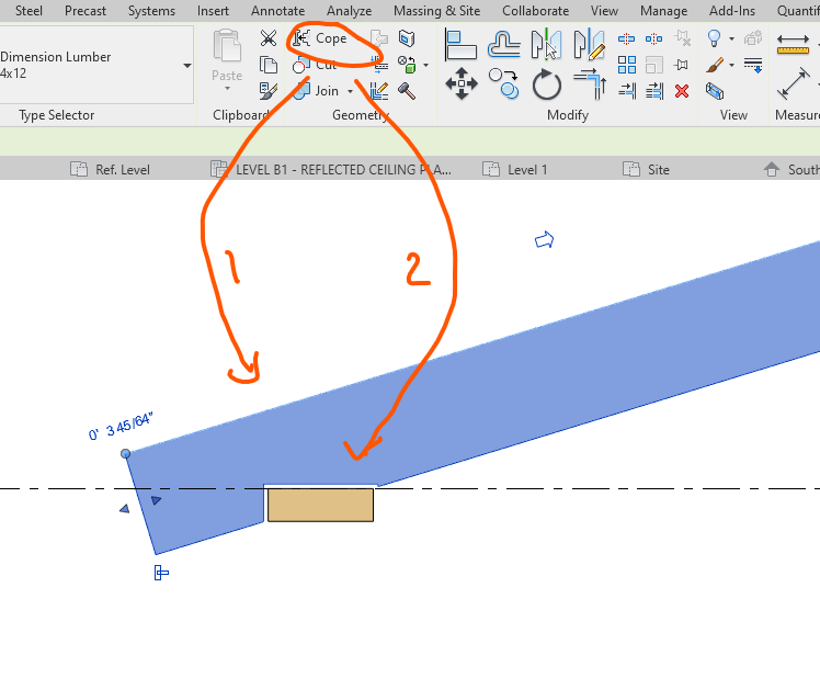How to show a notched rafter overhang? - Autodesk Community