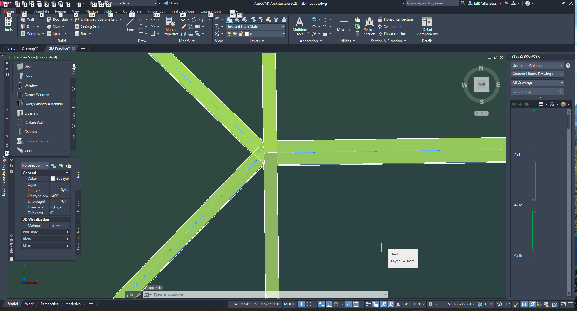 AutoCAD Architecturer - How to trip hip rafters and view issues ...