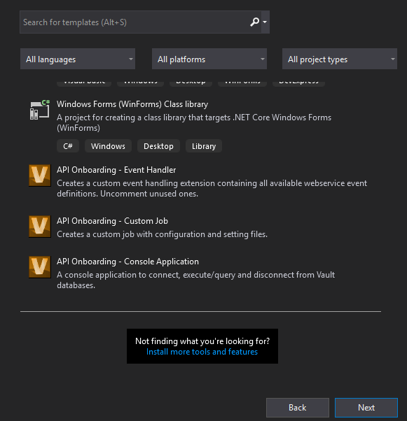 OnBoarding template SDK sample for Visual Studio - Autodesk Community