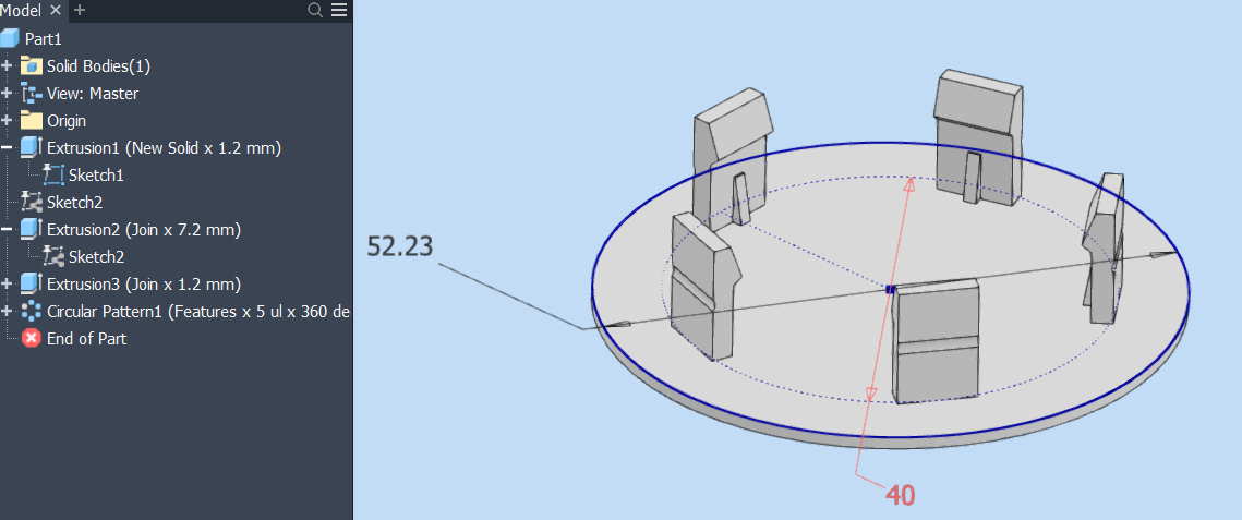 Constrain mid point of Rectangle edge to edge of circle (with an offset) - Autodesk Community