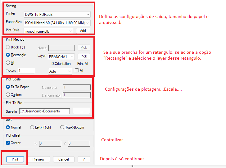 Solucionado: Problemas para plotar no AutoCAD em pdf com várias páginas ...
