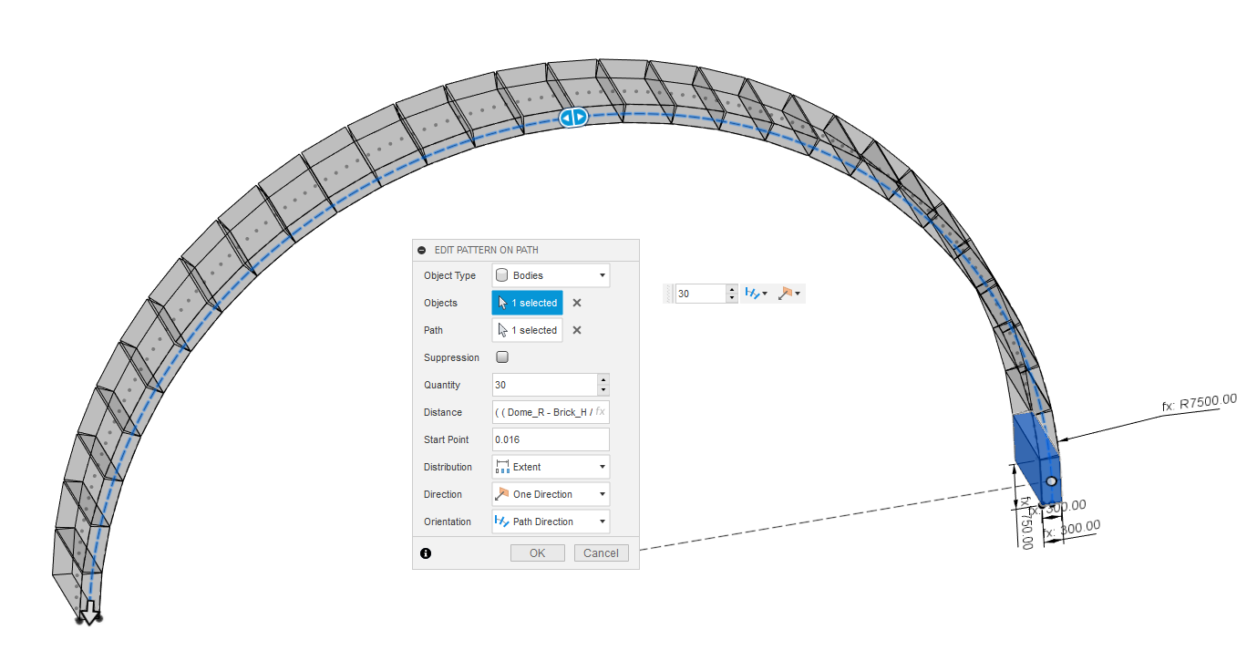 Solved: A dome out bricks... how to figure out each brick shape and ...