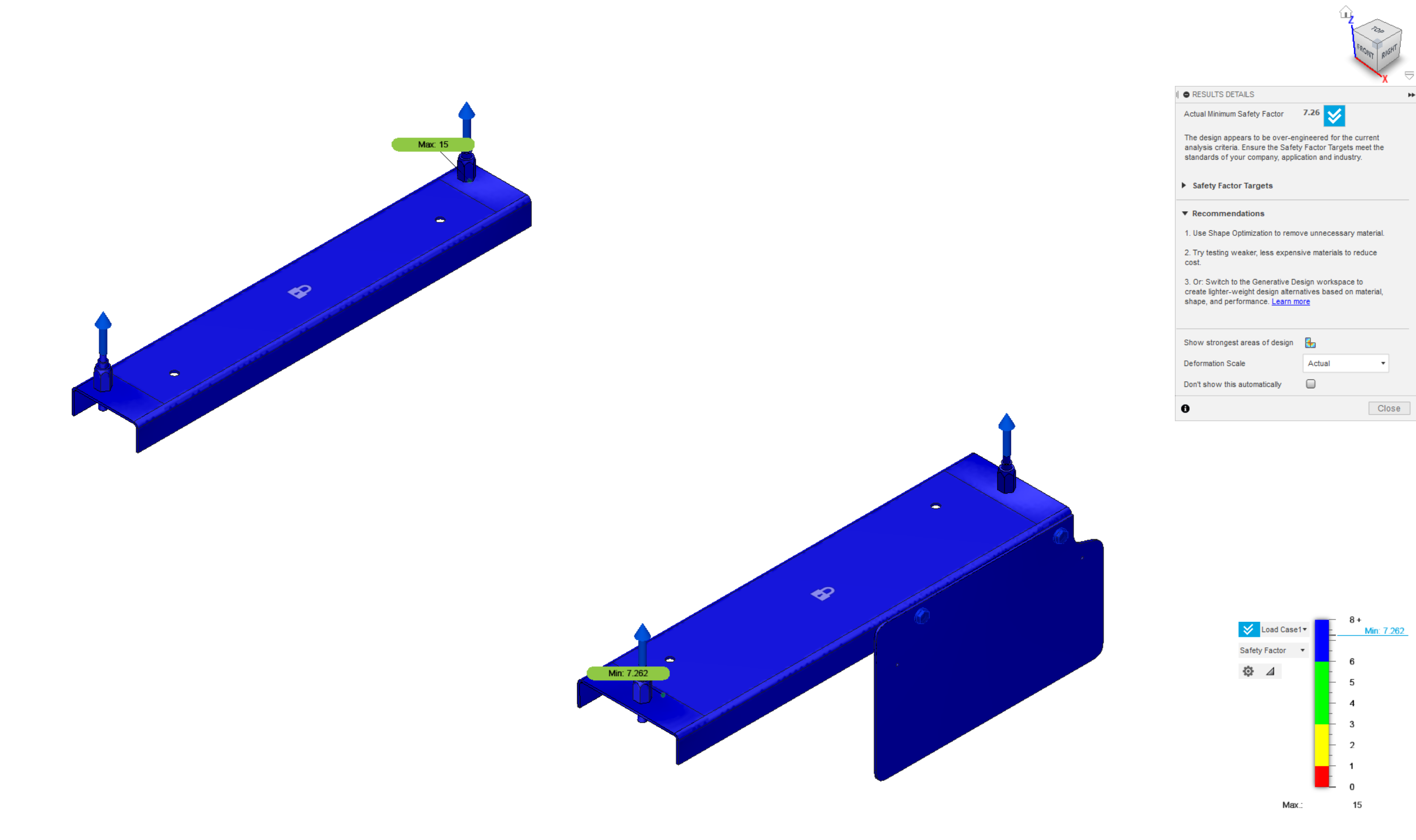 Solved: Bracket bends under rigid contact area during static stress analysis, am I applying the ...