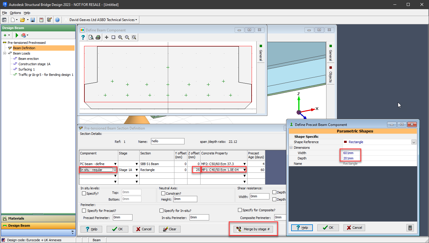 Solved: prestressed beam - no insitu slab - Autodesk Community