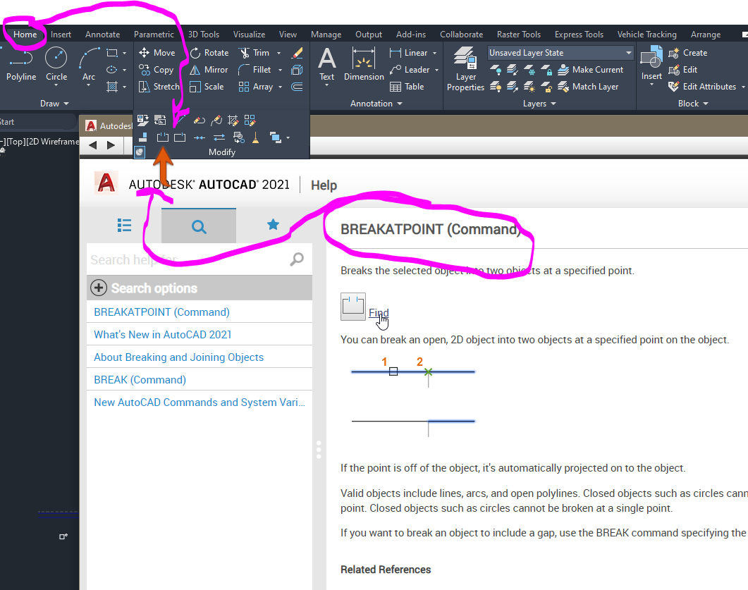 Solved: AutoCAD - Repeating Break At Point - Autodesk Community