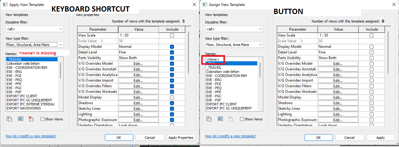 Solved: changing template view with keyboard shortcut - Autodesk Community