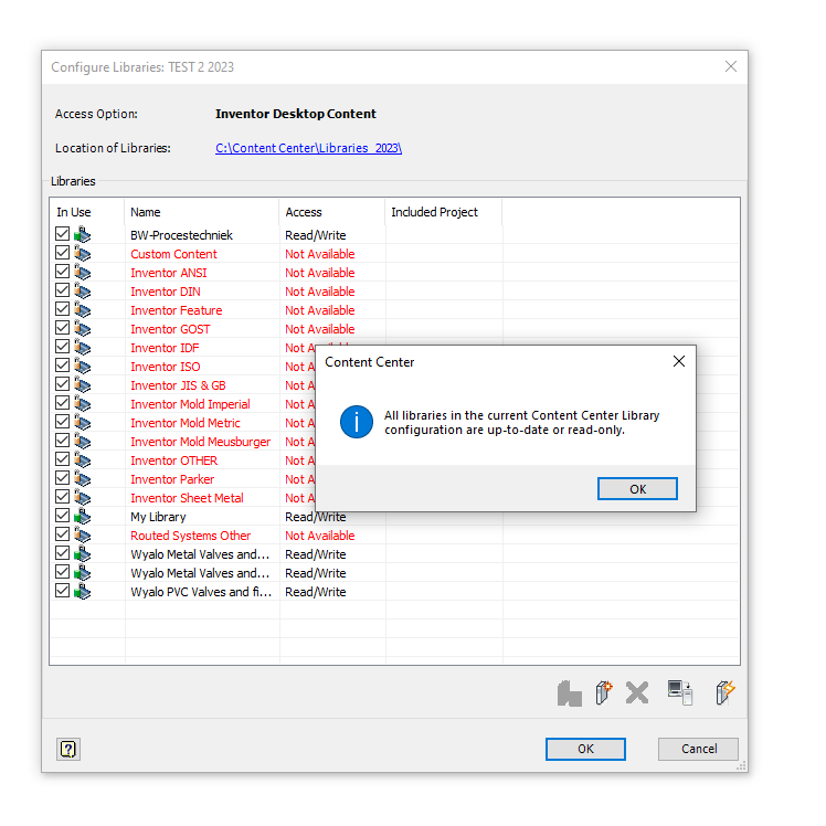 Solved: Content Center Libraries not availible after update - Page 2 - Autodesk Community