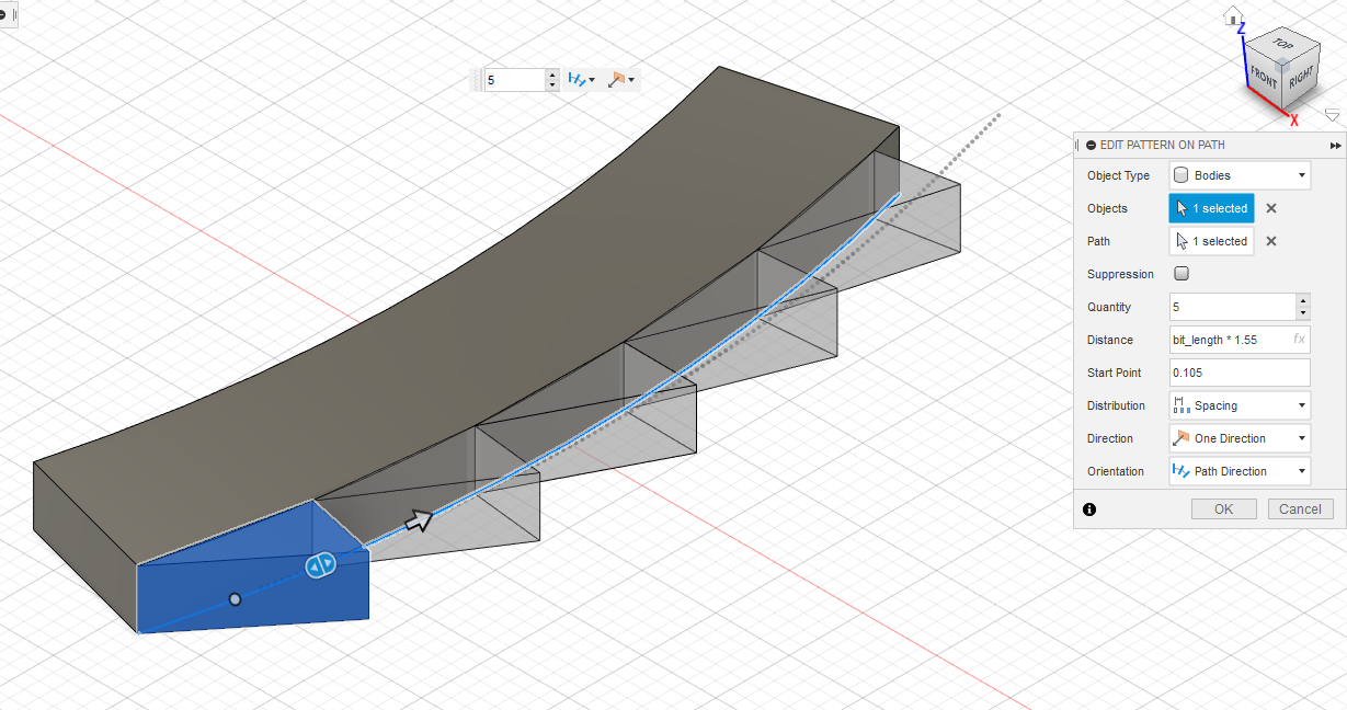 Solved Pattern On Path Path Divergence Autodesk Community 