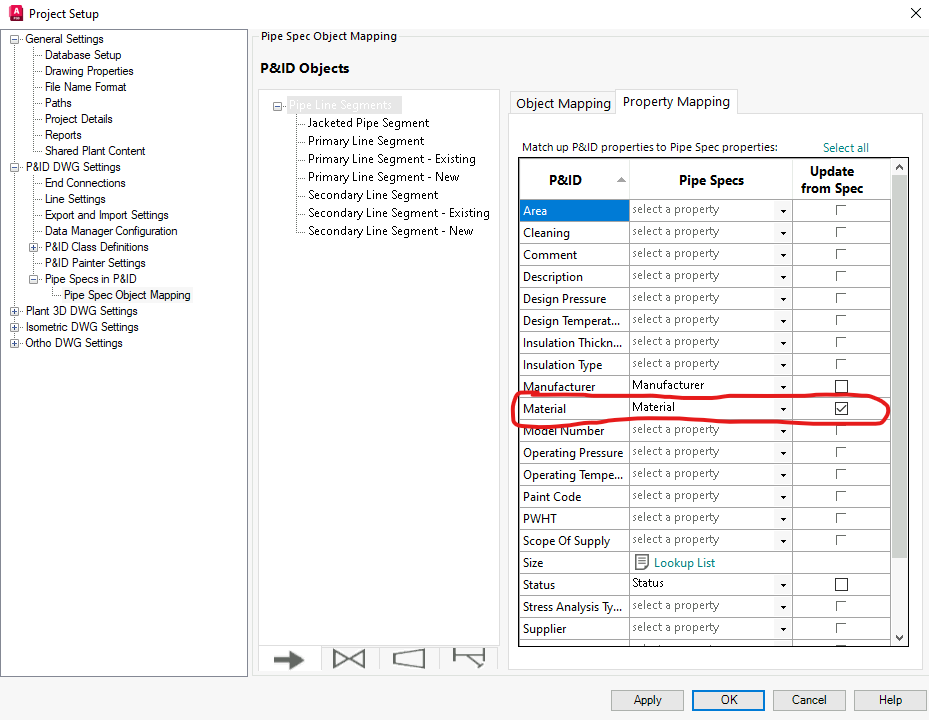Pulling Spec Properties into P&ID Objects - Autodesk Community