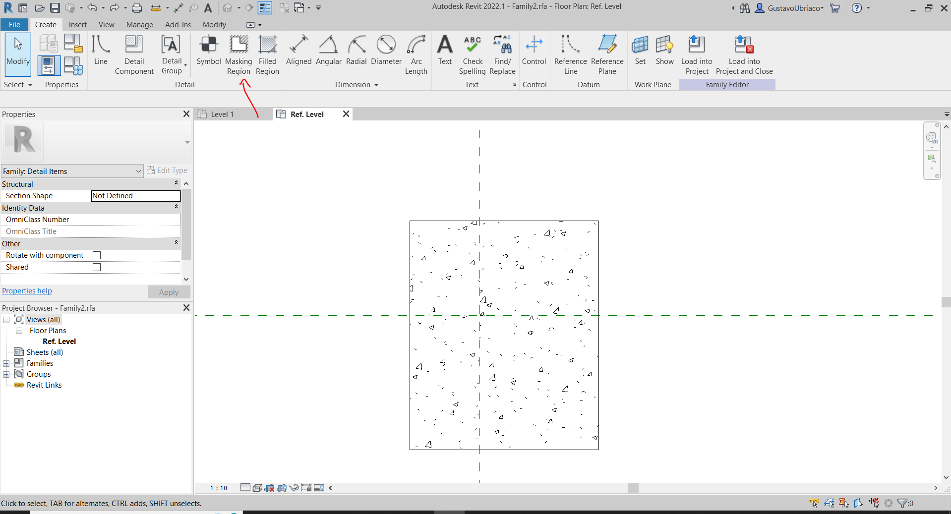 Solucionado: Familia de Detail Item divide el área del Filled Region en Revit - Autodesk Community