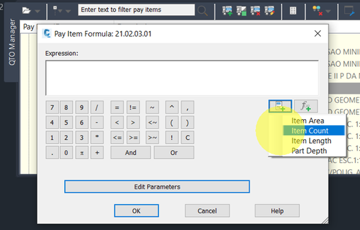 Pay Item Formula with variables from Expressions - Autodesk Community
