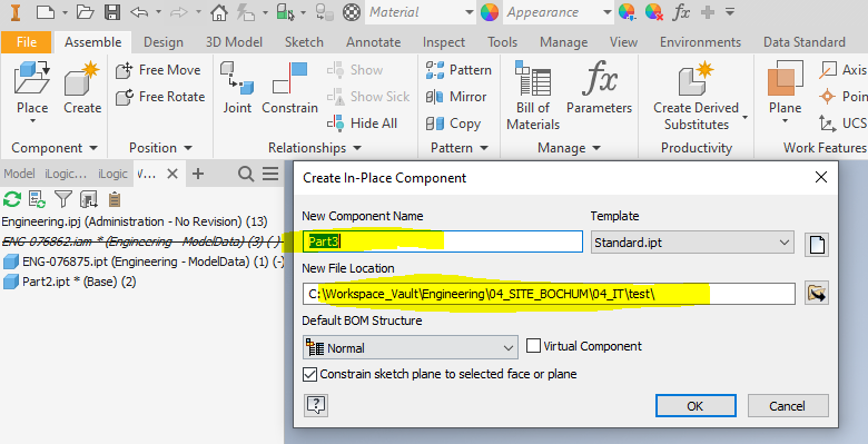 Data Standard - Inventor - Create In-Place Component - Command ...