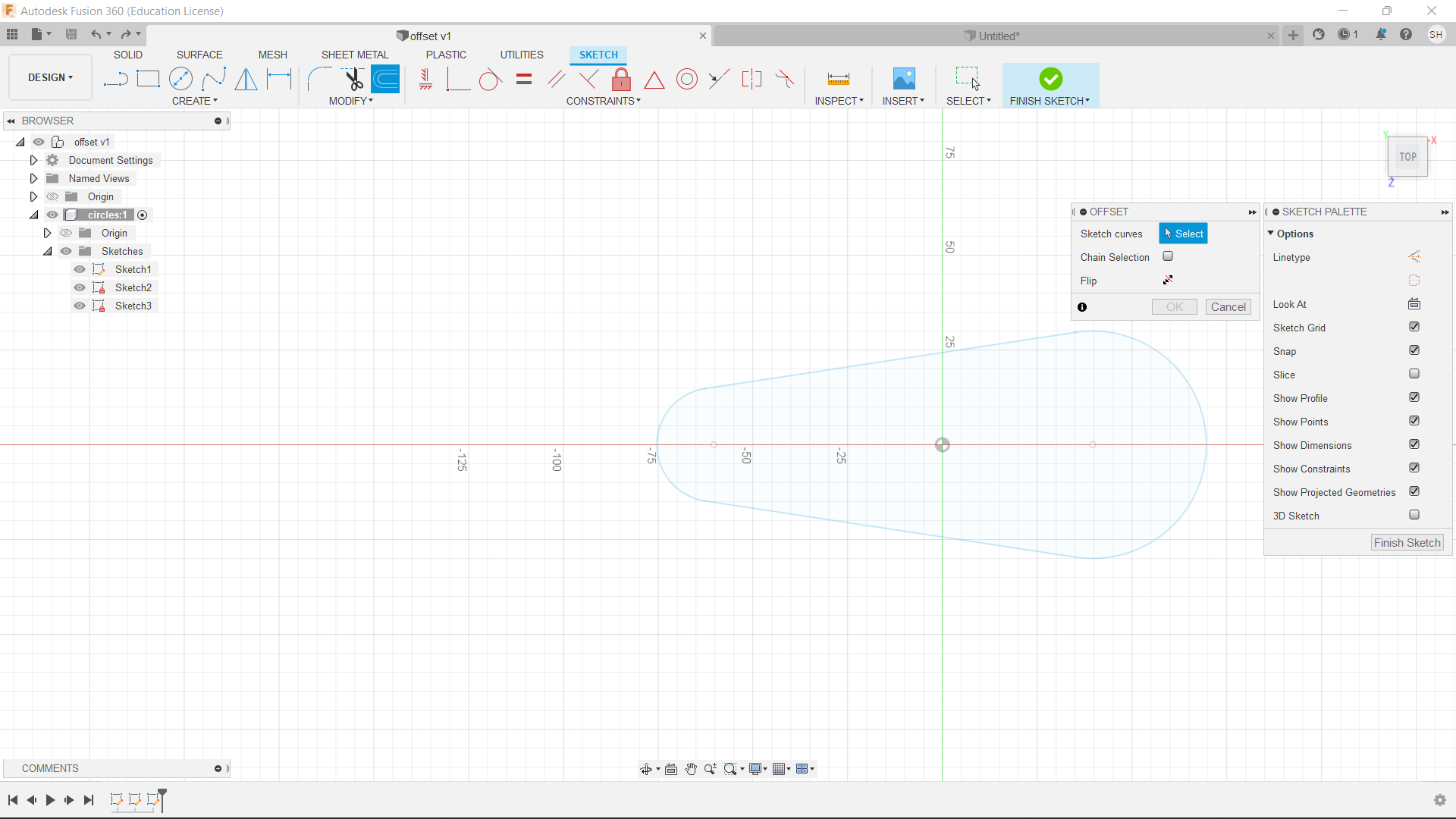 Solved: Can't offset a simple rectangle/ no "curves" to select - Autodesk Community