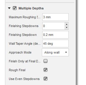 Solved: Multiple Depths & Spring / Finish Pass for Chamfer Operations?! - Autodesk Community