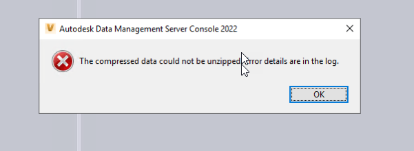 Error restoring from backup - Autodesk Community