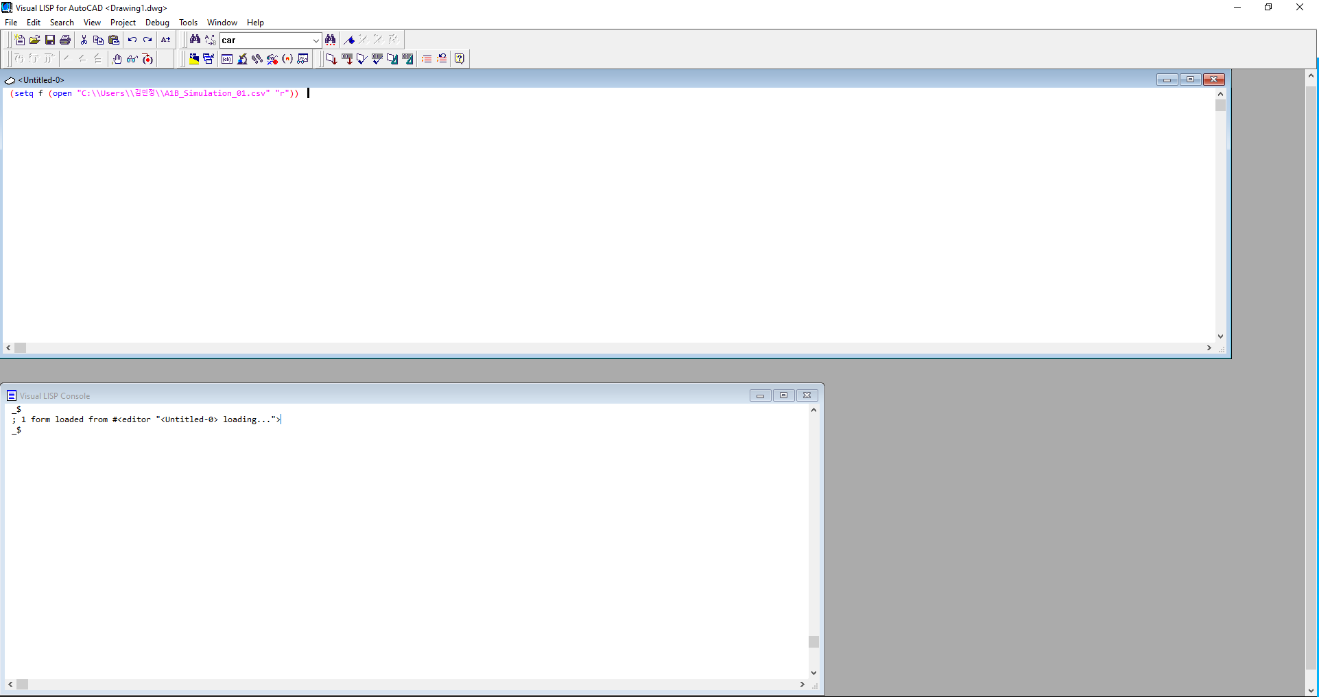 1 form loaded from # AutoLISP error - Autodesk Community