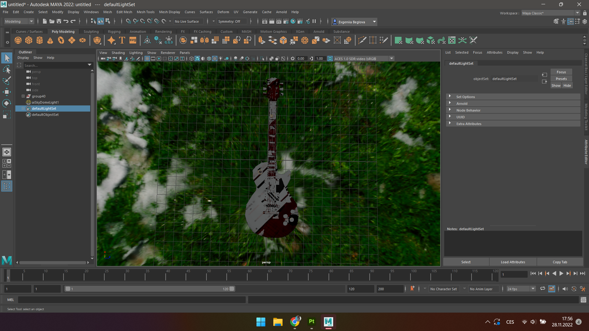 After exporting textures from the substance painter and loading them into maya, they are placed ...