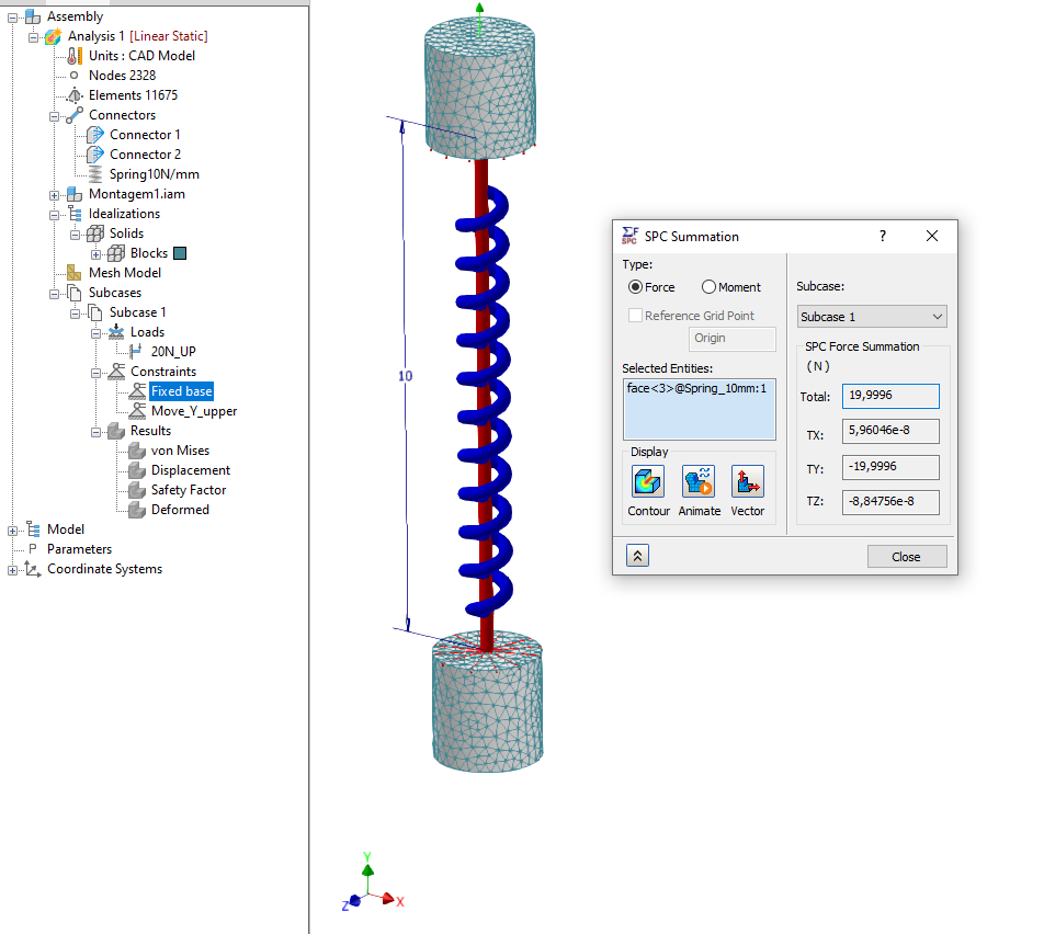 Reaction Forces in grounded springs - Autodesk Community