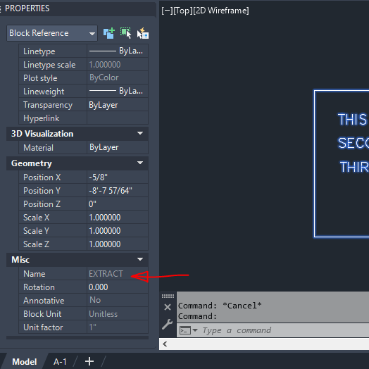 AutoCAD LT 2022 - ATTEXT: Is it possible to export the name of a block ...
