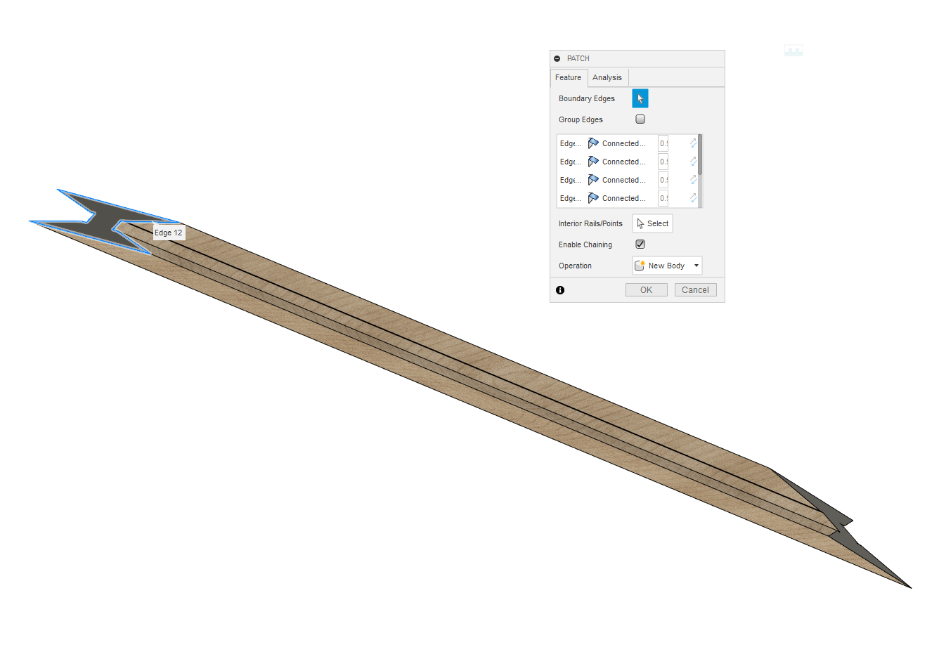 How to split a swept body *without* extending, to layout for ...