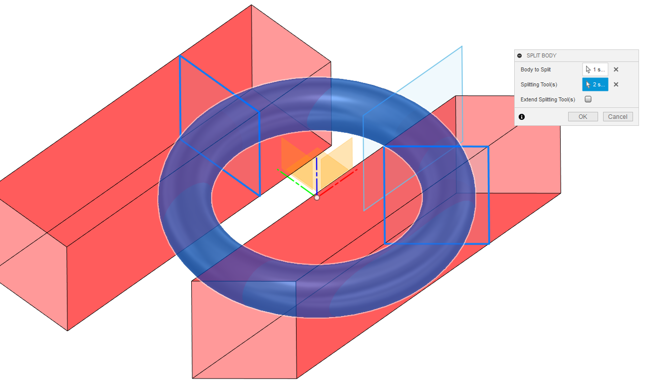 How to split a swept body *without* extending, to layout for ...