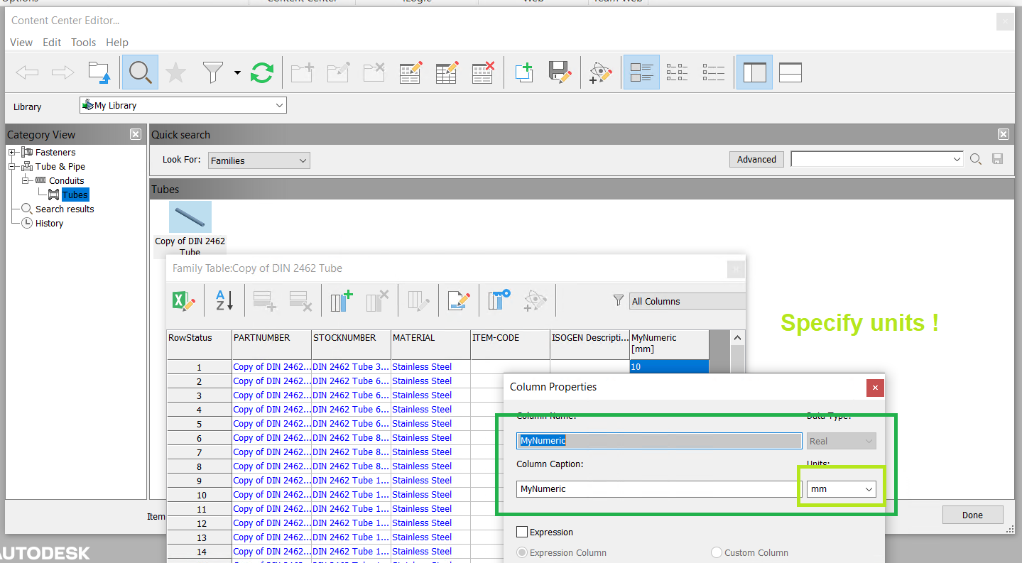 Solved: Inventor : T&P : Create or Modify a Family of Tube/Pipe/Flex ...