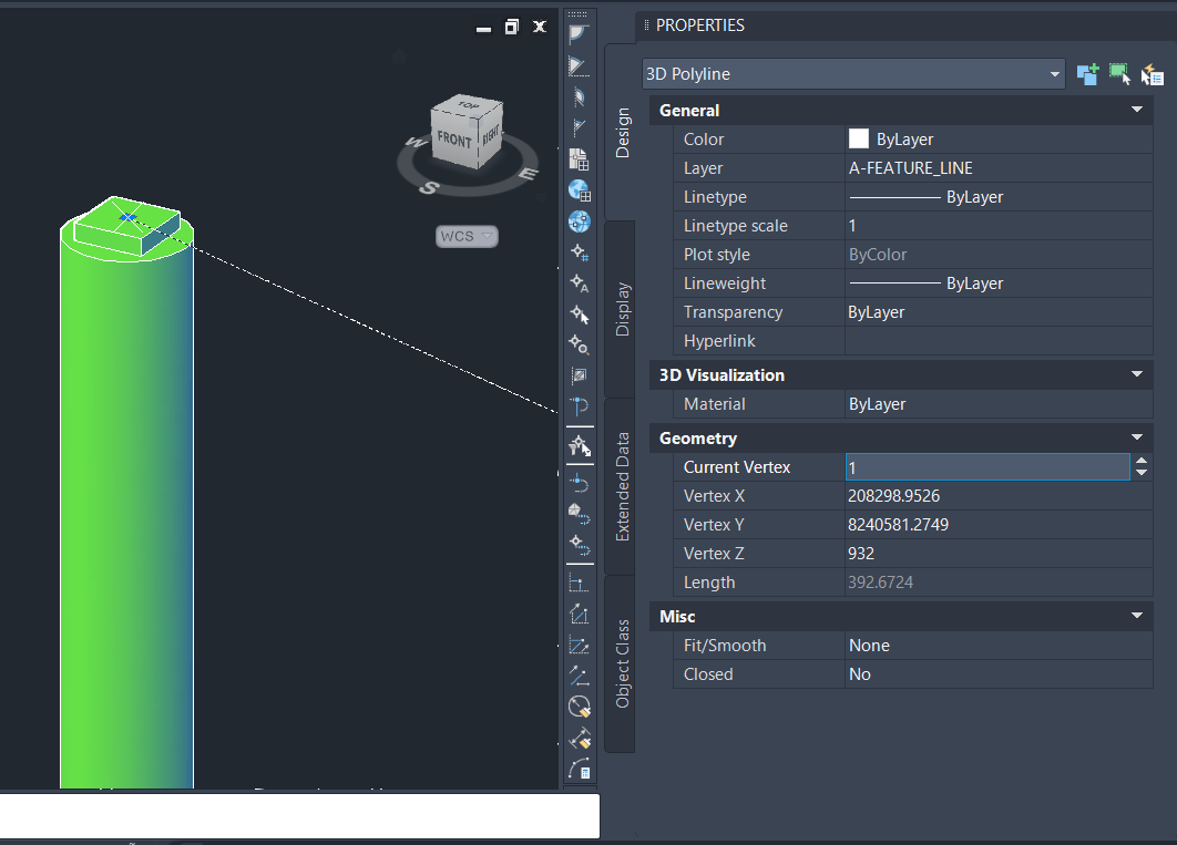 Solved: Create network from object - 3dpoly using rim elevation ...