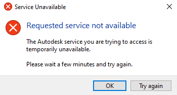 Service Unavailable Issue when trying to Sign in - Autodesk Community