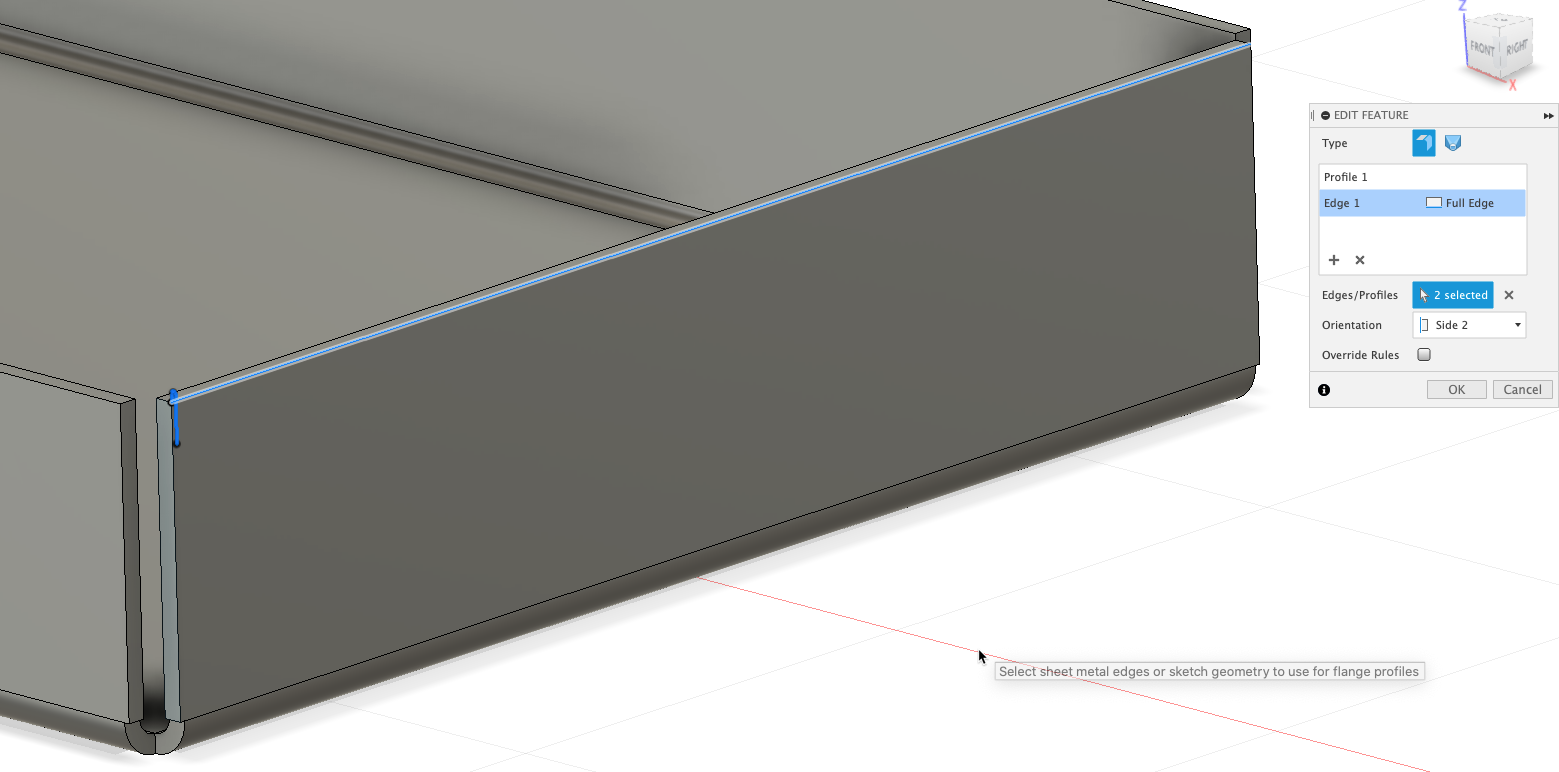 Solved: How to create hem in fusion 360 sheet metal? - Autodesk Community