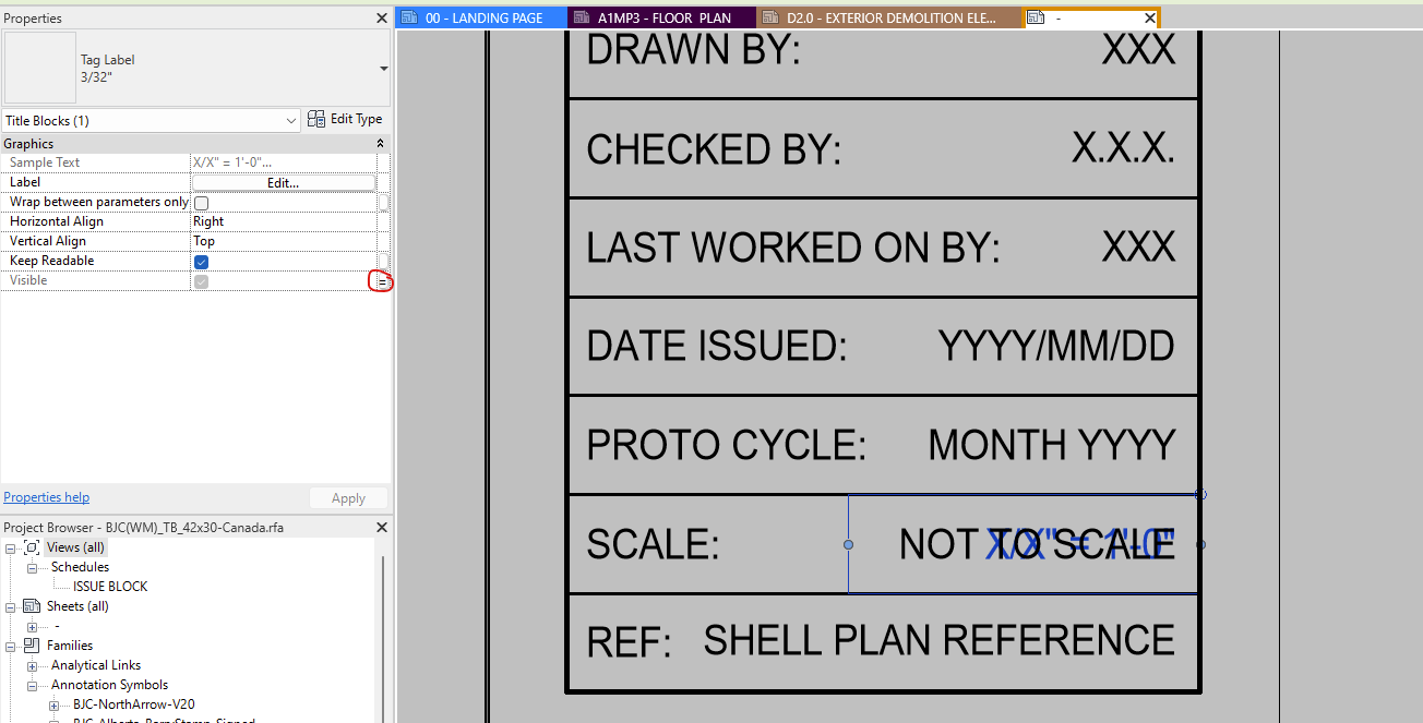 Masking region in tittle sheet family - Autodesk Community