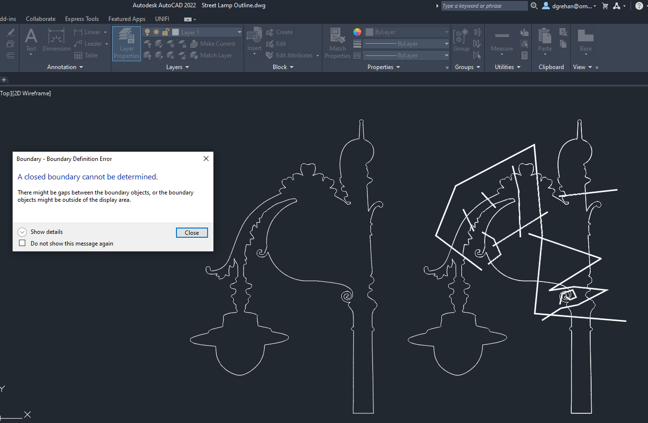 Solved: Boundary creation - A closed boundary could not be determined - Autodesk Community