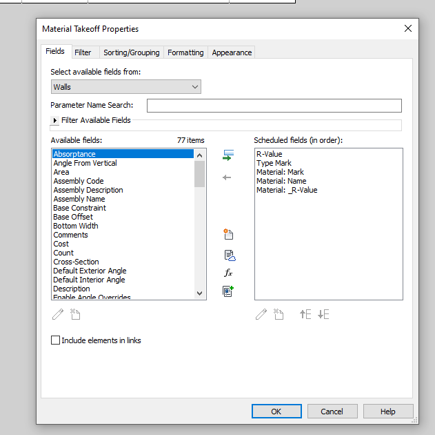 R Value and Wall Assemblies in schedules - Autodesk Community
