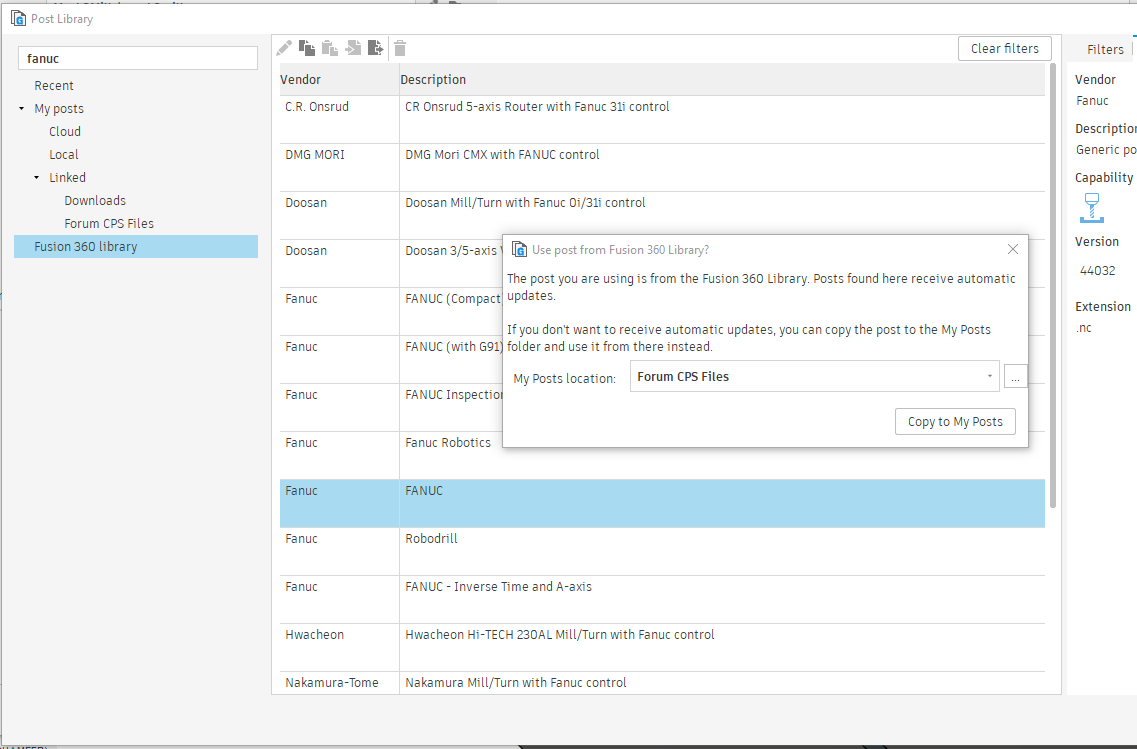 Solved: Changed post processor screen use. - Autodesk Community