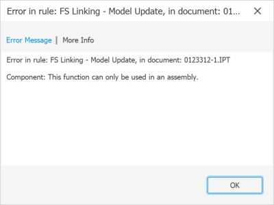 Solved: Function can only be used in assembly error - Autodesk Community