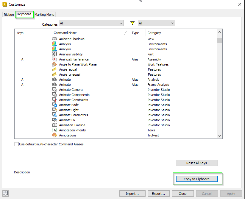 Solved: Quick question were is the exportable list of aliases in inventor? - Autodesk Community