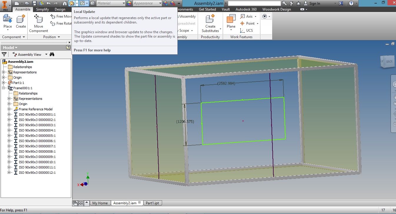 Solved: Frame does not change when sketch is changed - Autodesk Community