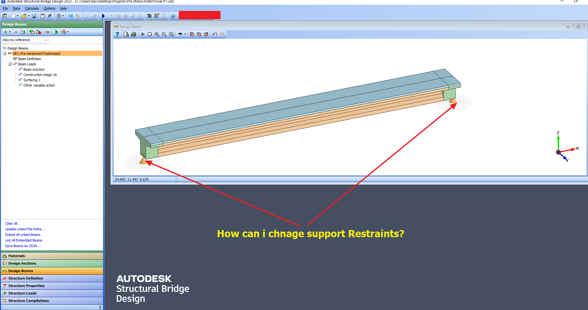 Solved: Change support definitions - Autodesk Community