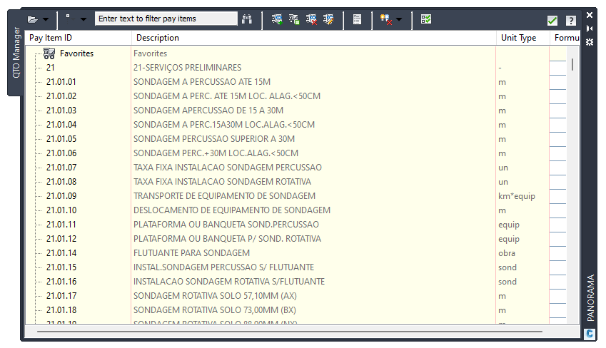 CIVIL 3D - QTO - FORMULAS ASSOCIADAS A OUTROS ITENS JÁ MENSURADOS ...