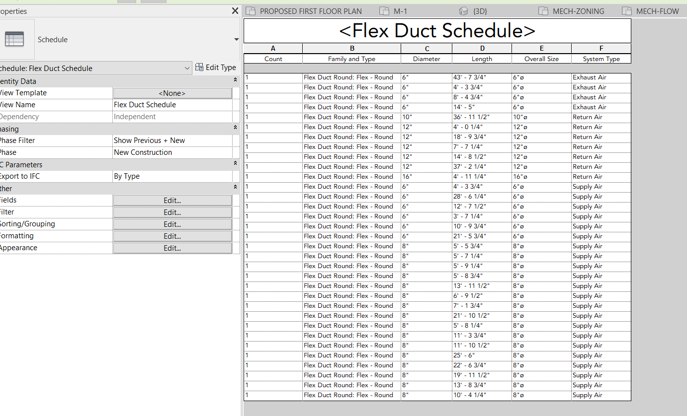 Solved: Flex Duct Schedule Grouping - Autodesk Community