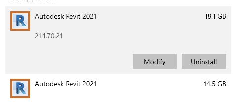 Duplicate Installations of Revit 2021 - Autodesk Community