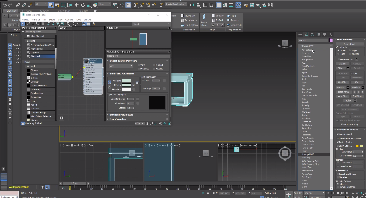 3ds Max'te uvw değiştirici uygulandıktan sonra bitmap'i göremiyorum ...